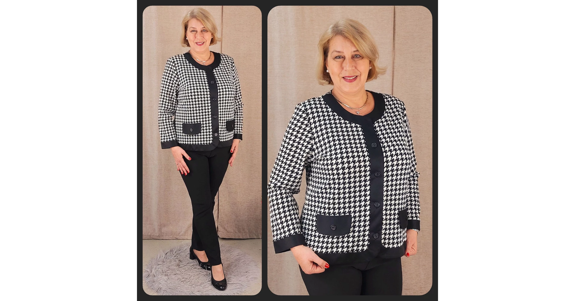 TYÚKLÁB mintás, CO&CO blézer - MOLETTA - Moletta webáruház